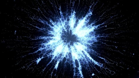 Blue Explosion Futuristic Cosmic Shockwave Energy Stock Footage Video ...