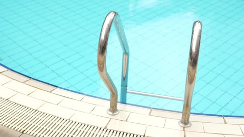 Empty Swimming Pool Poll Stair Stock Footage Video (100% Royalty-free ...