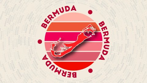 Bermuda Logo Intro Badge Circular Name Stock Footage Video (100% ...