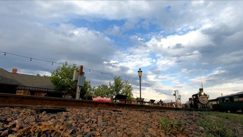 Historic Steam Locomotive 20 Coming Around Stock Footage Video (100% ...