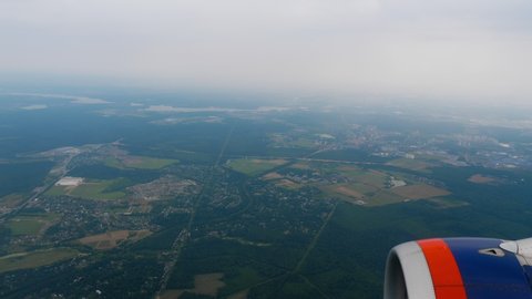 Flying On Jet Plane View Window Stock Footage Video (100% Royalty-free ...