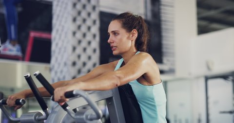 Fit Active Athletic Woman Weight Lifting Stock Footage Video (100% ...