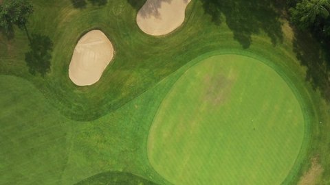 Top View Golf Course Located Wooded Stock Footage Video (100% Royalty ...