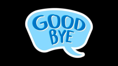 Animated Goodbye Words Appear Beautiful Combination Stock Footage Video ...