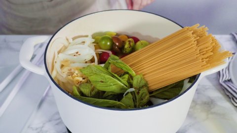 Step By Step Cooking On Pot Stock Footage Video (100% Royalty-free ...