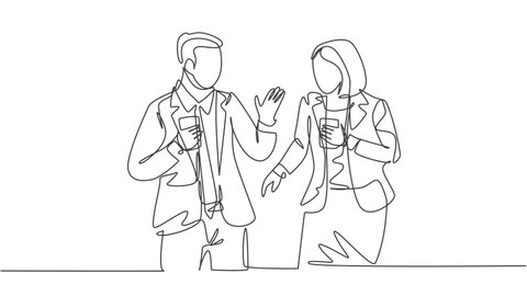 Self Drawing Animation Single Line Draw Stock Footage Video (100% ...