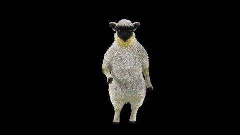 Sheep Dancing Animal 3d Rendering Animation Stock Footage Video (100% ...