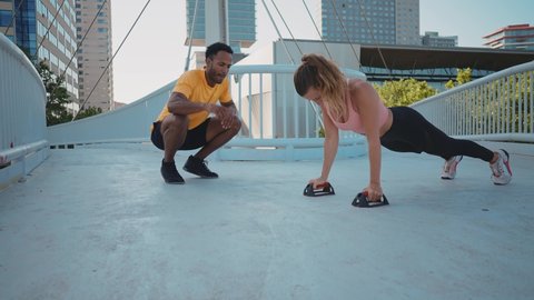 Cinematic Video Urban Runners Athletes Training Stock Footage Video ...