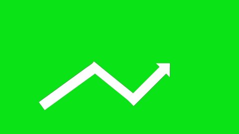 Animated Graph Increase Inflation On Green Stock Footage Video (100% ...