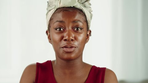 Shocked Native African Woman Portrait Young Stock Footage Video (100% ...