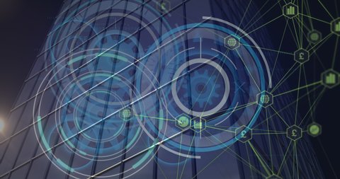 Animation Profile Icons Interconnecting Lines Circles Stock Footage Video (100% Royalty-free ...