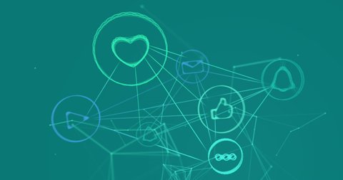 Animation Computer Icons Interconnecting Lines Against Stock Footage Video (100% Royalty-free ...