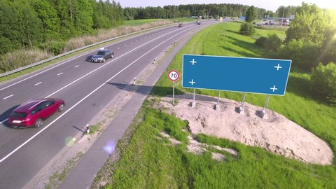 Billboard Poster Blue Screen Tracking Markers Stock Footage Video (100% ...