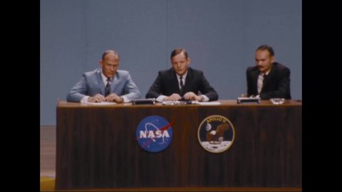 Circa 1969 Postflight Apollo 11 Press Stock Footage Video (100% Royalty ...
