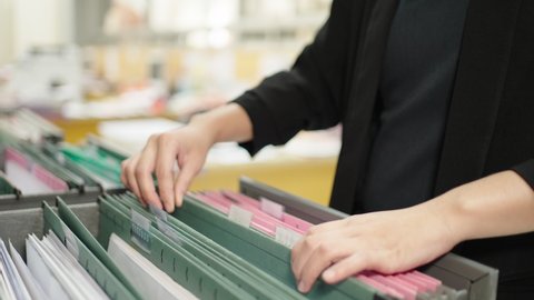 Important Documents Files Placed Filing Cabinet Stock Footage Video ...