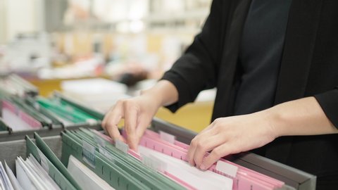 Important Documents Files Placed Filing Cabinet Stock Footage Video ...