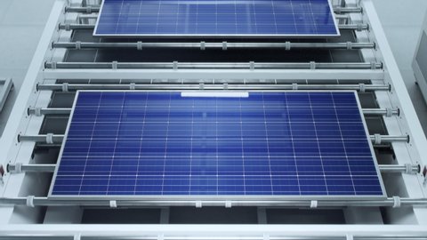 Top View Solar Panels On Productions Stock Footage Video (100% Royalty ...