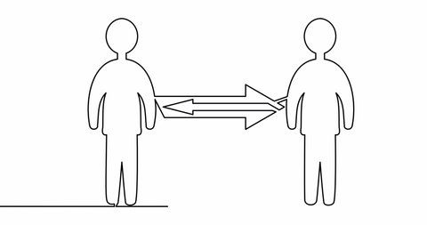 Self Drawing Line Animation Human Communication Stock Footage Video ...