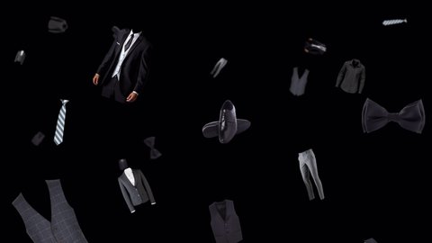 Moving Animation Suit Transparent Background Loop Stock Footage Video ...