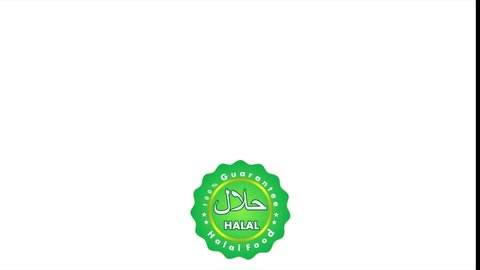 Halal Logo Animation Graphic On White Stock Footage Video (100% Royalty ...