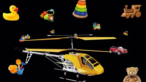 Moving Animation Toys Transparent Background Loop Stock Footage Video ...