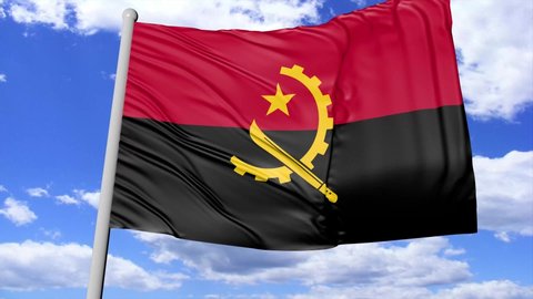 Angola National Flag Flying 4k Stock Footage Video (100% Royalty-free ...