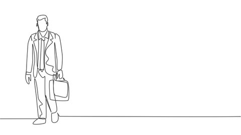 Self Drawing Animation Single Line Draw Stock Footage Video (100% ...