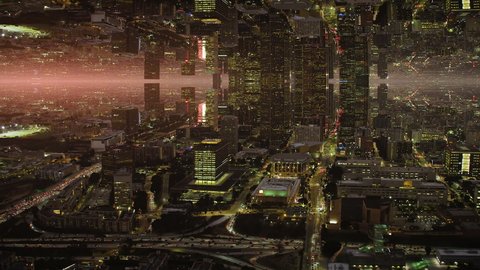 Downtown Los Angeles Abstract Surreal City Stock Footage Video (100% ...