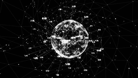 Animation Digital Screen Globe Made Connections Stock Footage Video ...