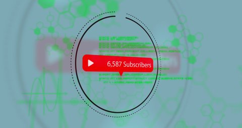 Animation Subscriber Numbers Increasing Circle Data Stock Footage Video ...