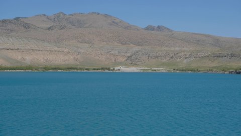 Beautiful Landscape Island State Acigol Lake Stock Footage Video (100% ...