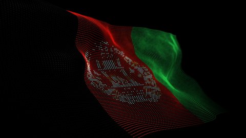 Seamless Looping Animated Digital Flag Afghanistan Stock Footage Video ...