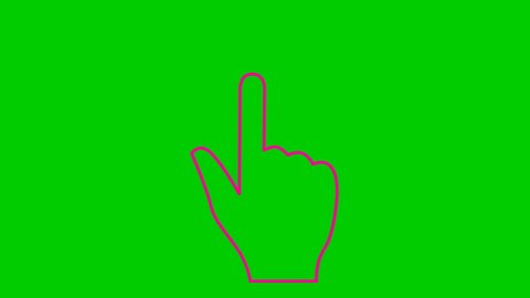 Animated Pink Symbol Hand Forefinger Index Stock Footage Video (100% ...