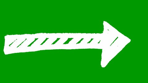 Animated Symbol Arrow Hand Drawn White Stock Footage Video (100% ...