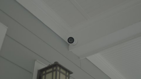 Wide Shot Security Camera Outside Stock Footage Video (100% Royalty ...