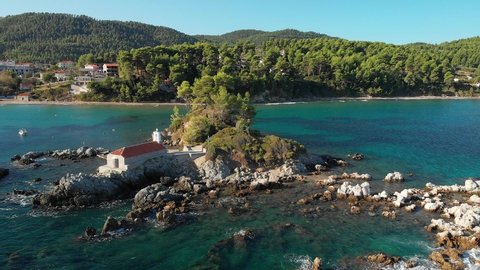 Beach Ellinika Agios Nikolaos Evia Island Stock Footage Video (100% ...