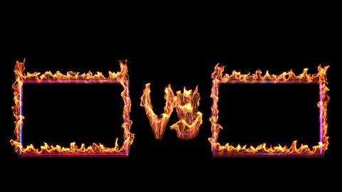 Flaming Frames On Transparent Alpha Channel Stock Footage Video (100% ...