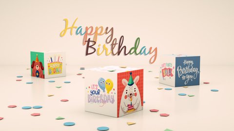 Happy Birthday Background Animated Happy Birthday Stock Footage Video ...