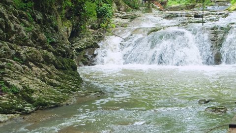 Mountains River Waterfall Rocks White Isolated Stock Footage Video (100 ...