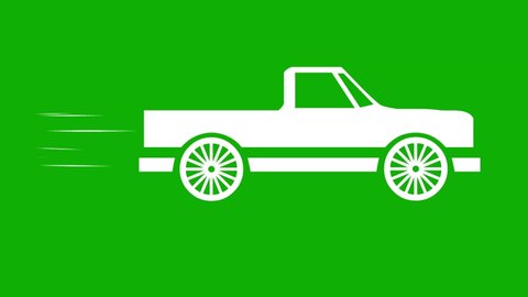Running Truck Animation Motion Graphics Green Stock Footage Video (100% ...