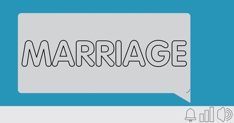 Marriage Text On Notification Bubble Portable Stock Footage Video (100% Royalty-free) 1093247123 ...