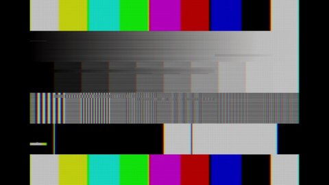 Smpte Color Bars Glitch Effect Signal Stock Footage Video (100% Royalty ...