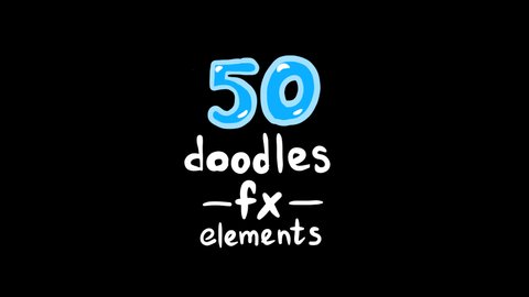 50 Doodles Fx Collection 2d Handdrawn Stock Footage Video (100% Royalty-free) 1093252325 ...
