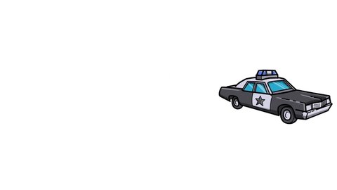 Police Car Sketch 2d Animation Stock Footage Video (100% Royalty-free ...