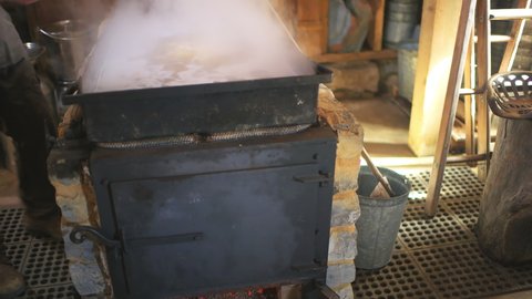 Sugar Shack House Wood Fire Pan Stock Footage Video (100% Royalty-free ...