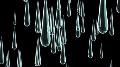 Futuristic Elongated Drops Water Moonlight Move Stock Footage Video ...