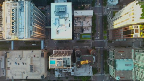 Drone View Downtown Chicago Top Down Stock Footage Video (100% Royalty-free) 1093285965 ...
