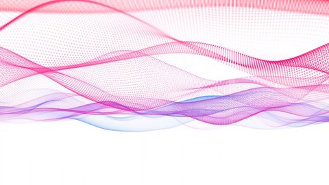 Digital Colorful Gradient Particle Line Wave Stock Footage Video (100% ...