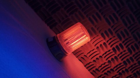 Red Emergency Light Dark Room Stock Footage Video (100% Royalty-free ...