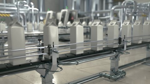 Conveyor Package Distribution Mechanism Industrial Factory Stock ...